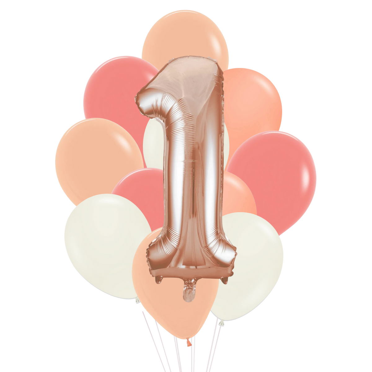 Peachy Keen Jellybean Number Balloon Bundle – Balloon Couture - Balloon ...