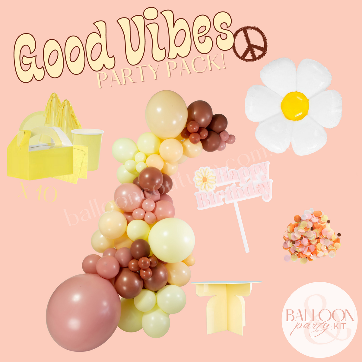 Good Vibes Party Pack – Balloon Couture - Balloon & Party