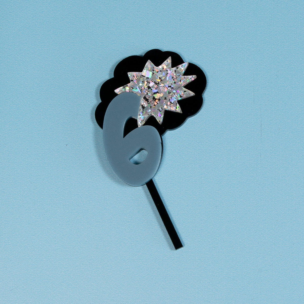 Blue Steel Mini Number Cake Topper – Balloon Couture - Balloon & Party